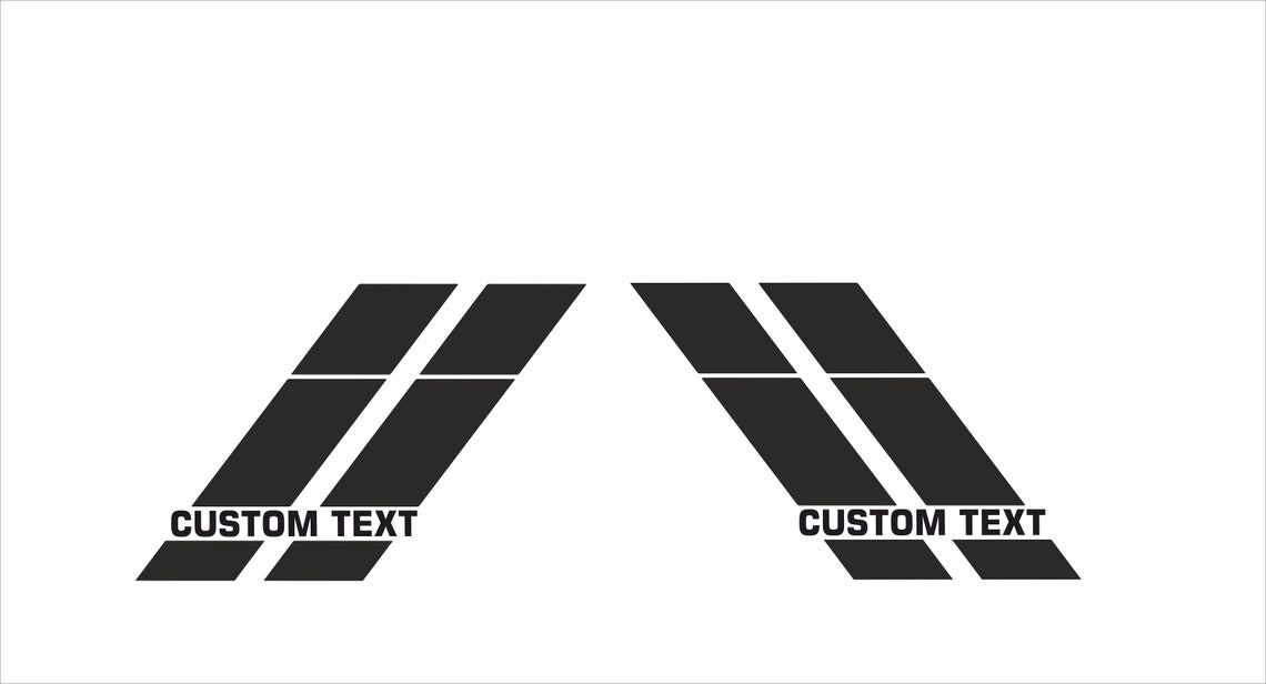 NEW Custom Text Hash Stripes Vinyl Decal Sticker Graphics Kit Fits ...