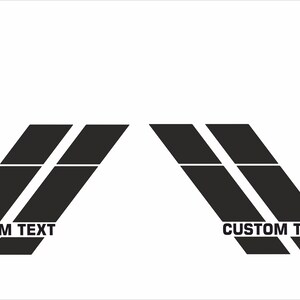 NEW! Custom Text! Hash Stripes Vinyl Decal Sticker Graphics Kit Fits ...