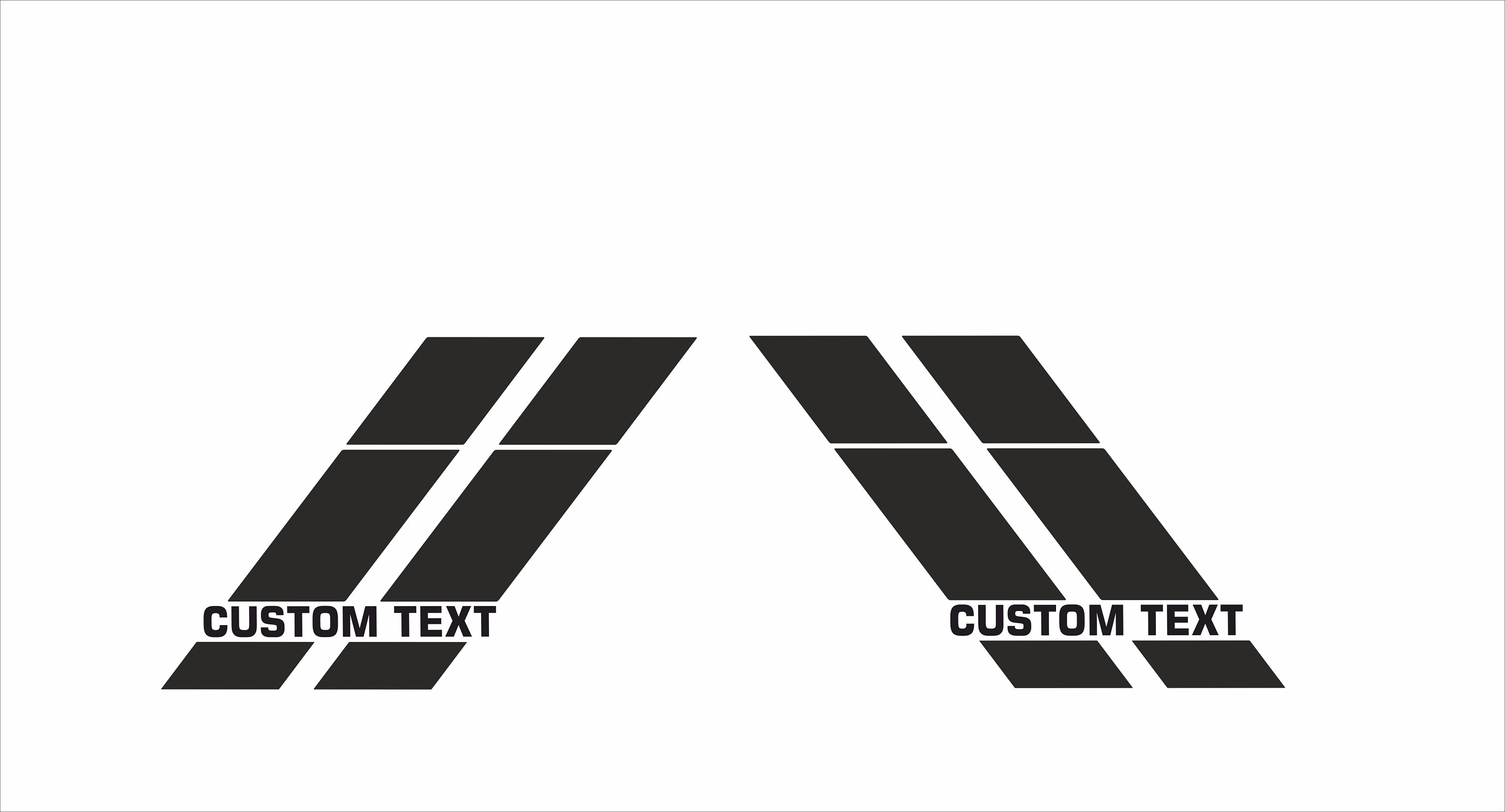 NEW Custom Text Hash Stripes Vinyl Decal Sticker Graphics Kit Fits ...