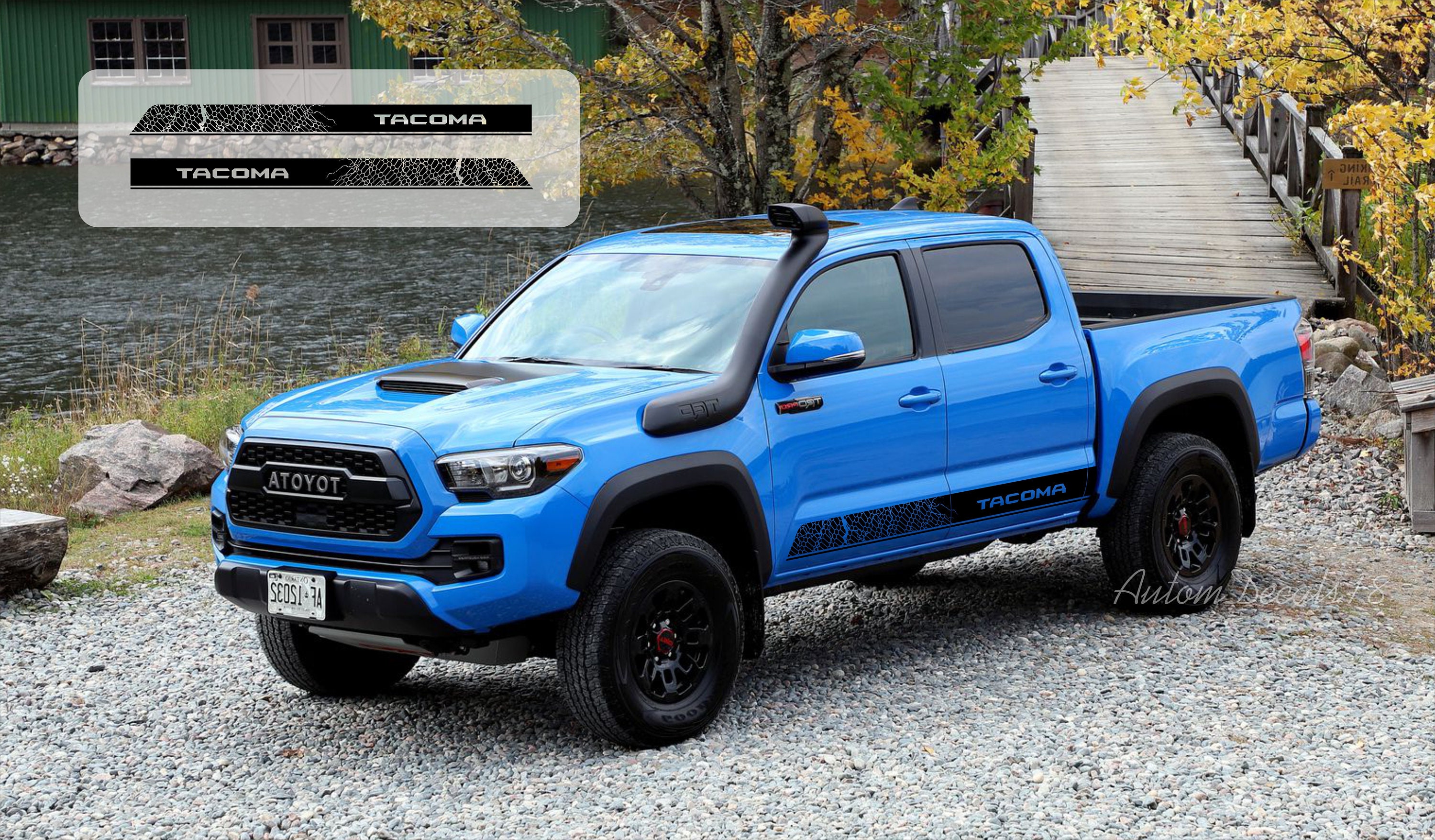 NEW TRD PRO Side Rocker Panel Vinyl Decal Fits Toyota Tacoma 2016 2021 ...