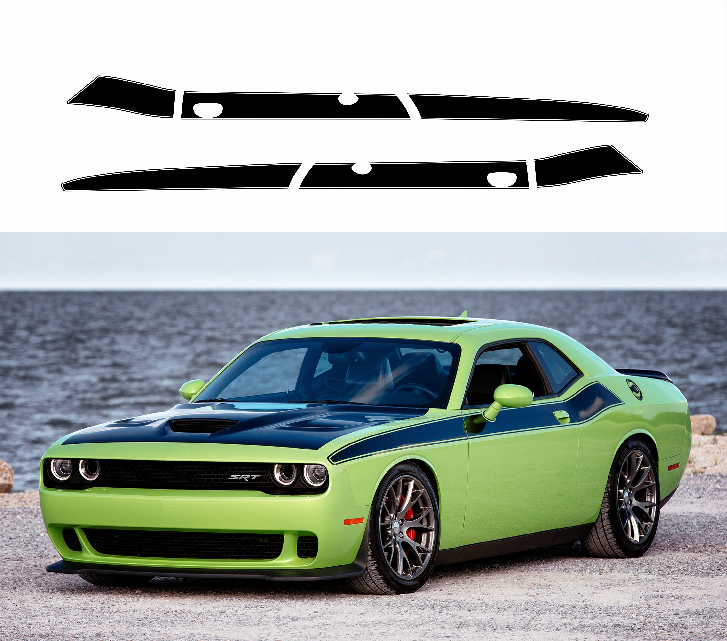 NEW! Classic Retro Vinyl Stripes Decals Stickers Graphic Kit Fits 2015 ...