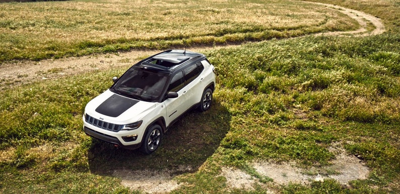 HUGE!!! Hood Vinyl Decal Fits JEEP COMPASS 2017 - 2019 Sticker Graphics ...