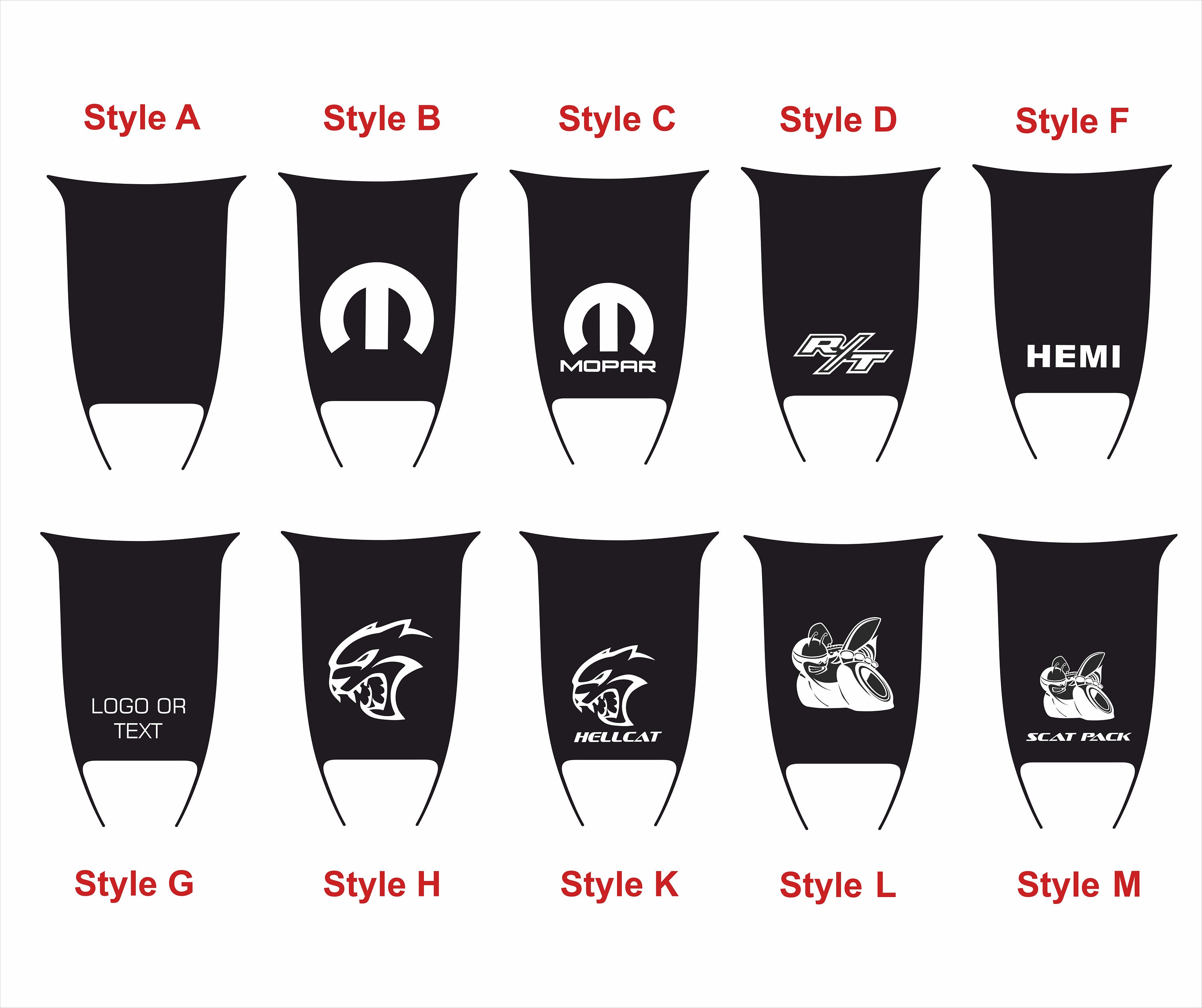 NEW CUSTOM Logo/text Hood Vinyl Decal Fits Dodge Challenger 2015 2021 ...