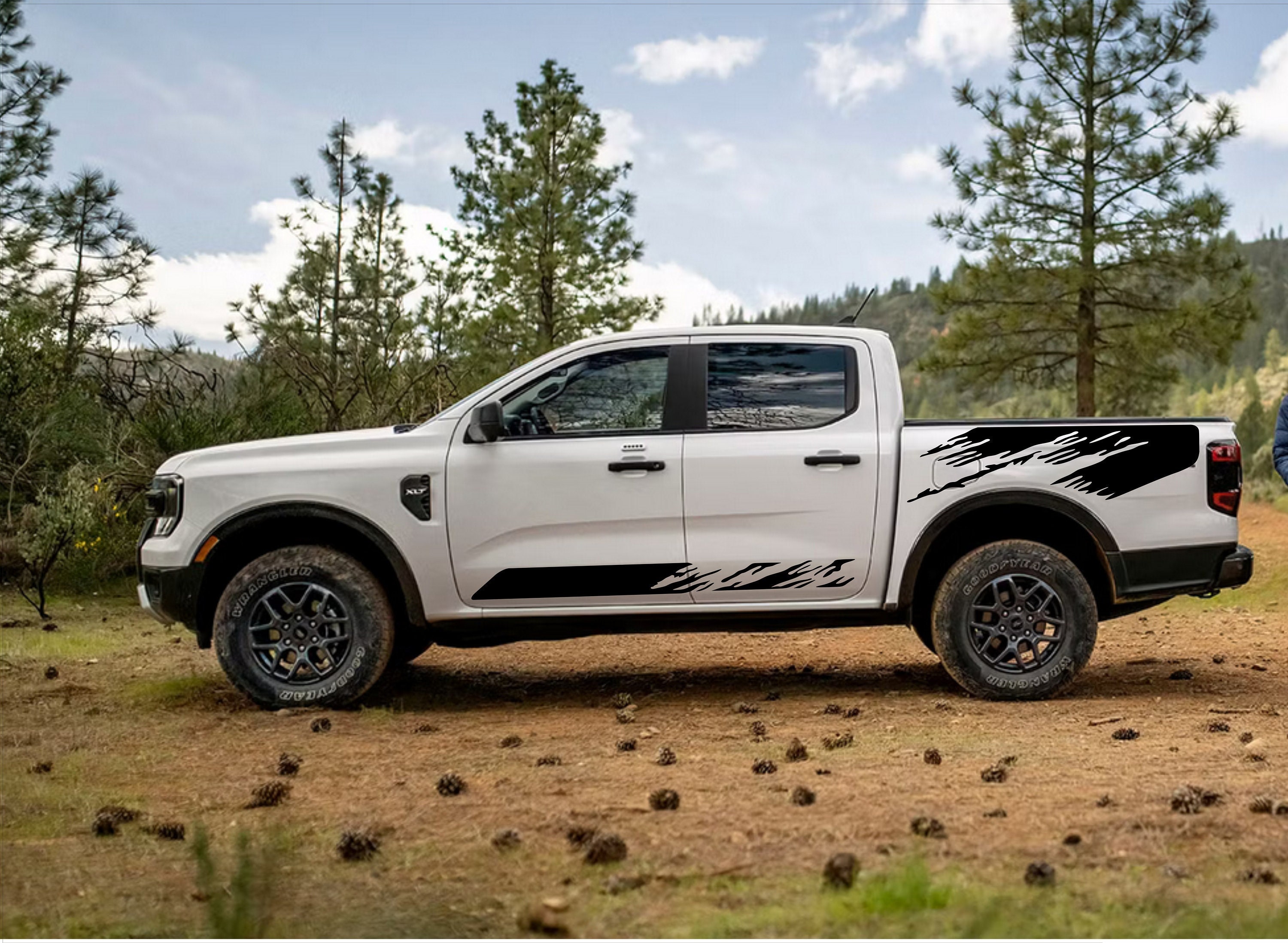 COMPLETE Rocker Panel and Bed Graphics Stripe Vinyl Decals Fits Ford ...