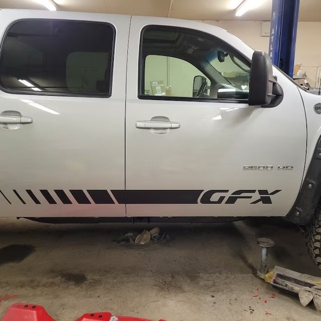 For GMC Sierra Lower Rocker Panel Stripes Vinyl Graphics Decals Kit - Etsy