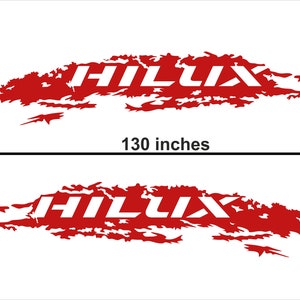 EXTRA LARGE!!! SIDE Vinyl Decal Fits Toyota Hilux Sticker Graphics Kit ...