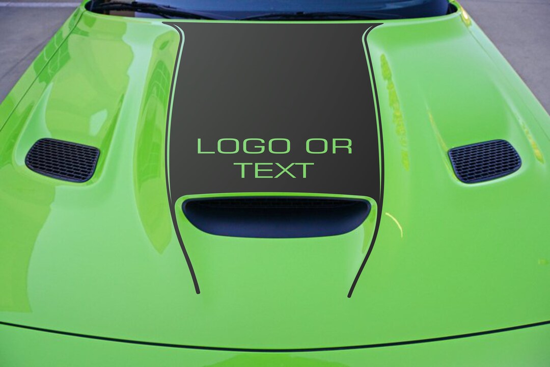 NEW!!! CUSTOM Logo/text !!! Hood Vinyl Decal Fits Dodge Challenger 2015 ...