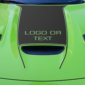 NEW!!! CUSTOM Logo/text !!! Hood Vinyl Decal Fits Dodge Challenger 2015 ...