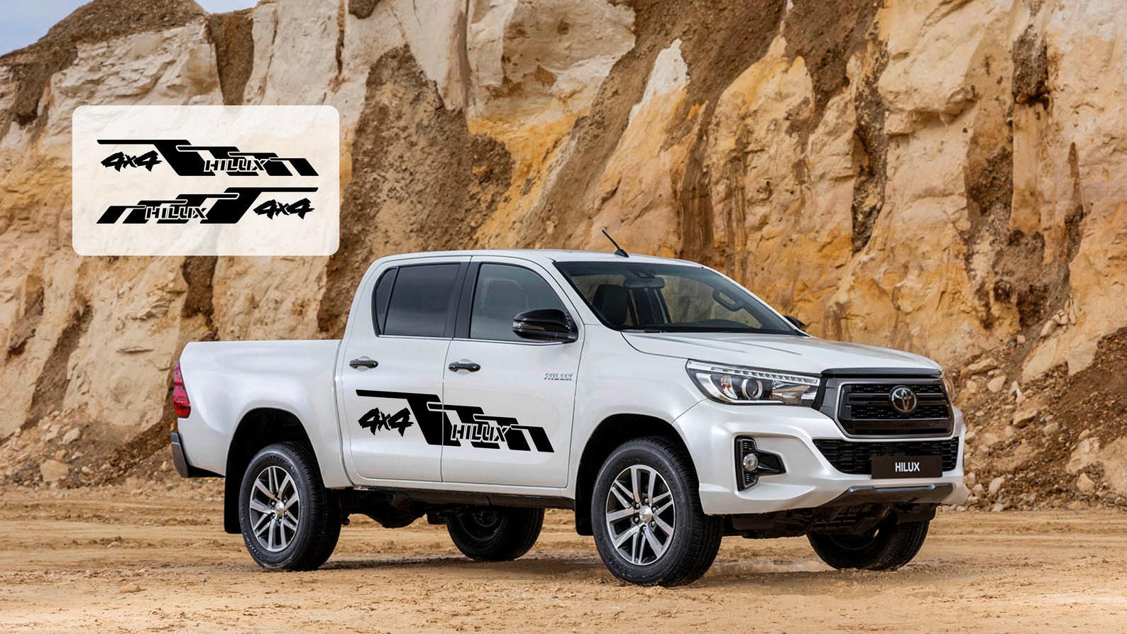 LARGE!!! SIDE Vinyl Decal Fits Toyota Hilux Sticker Graphics Kit - Etsy