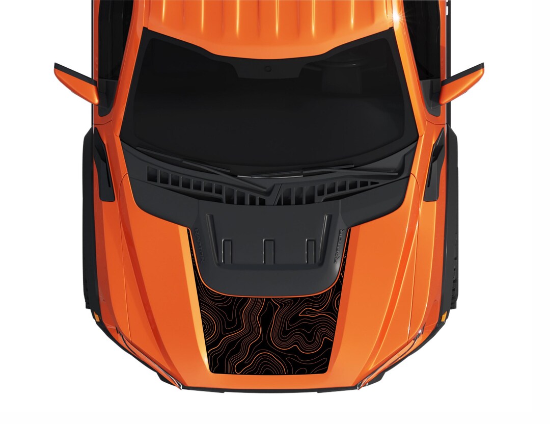 Hood Topographic Map Sticker Vinyl Decal Fits Ford F150 Raptor 2021 ...