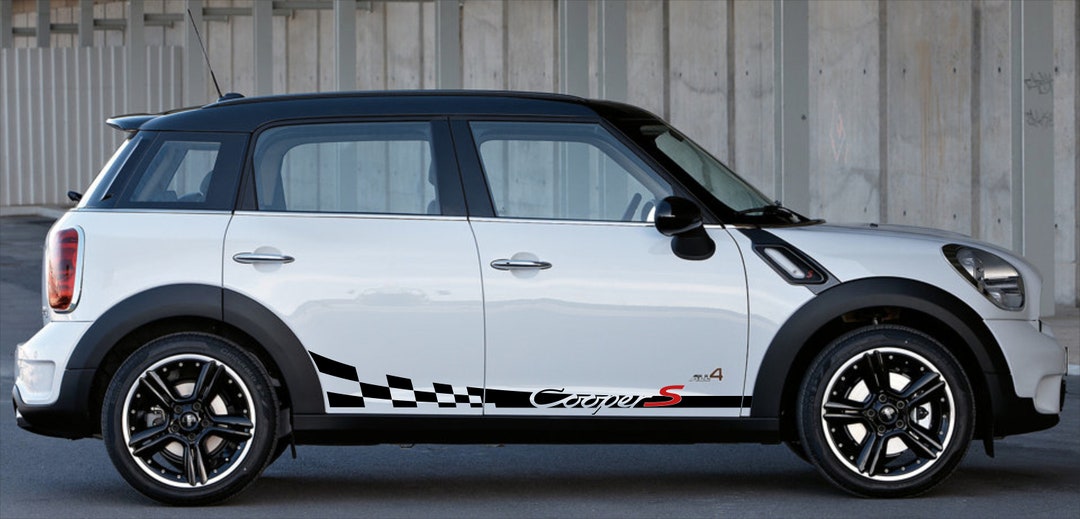 Side Vinyl Checkered Flag Racing Vinyl Decal Fits Mini Cooper ...