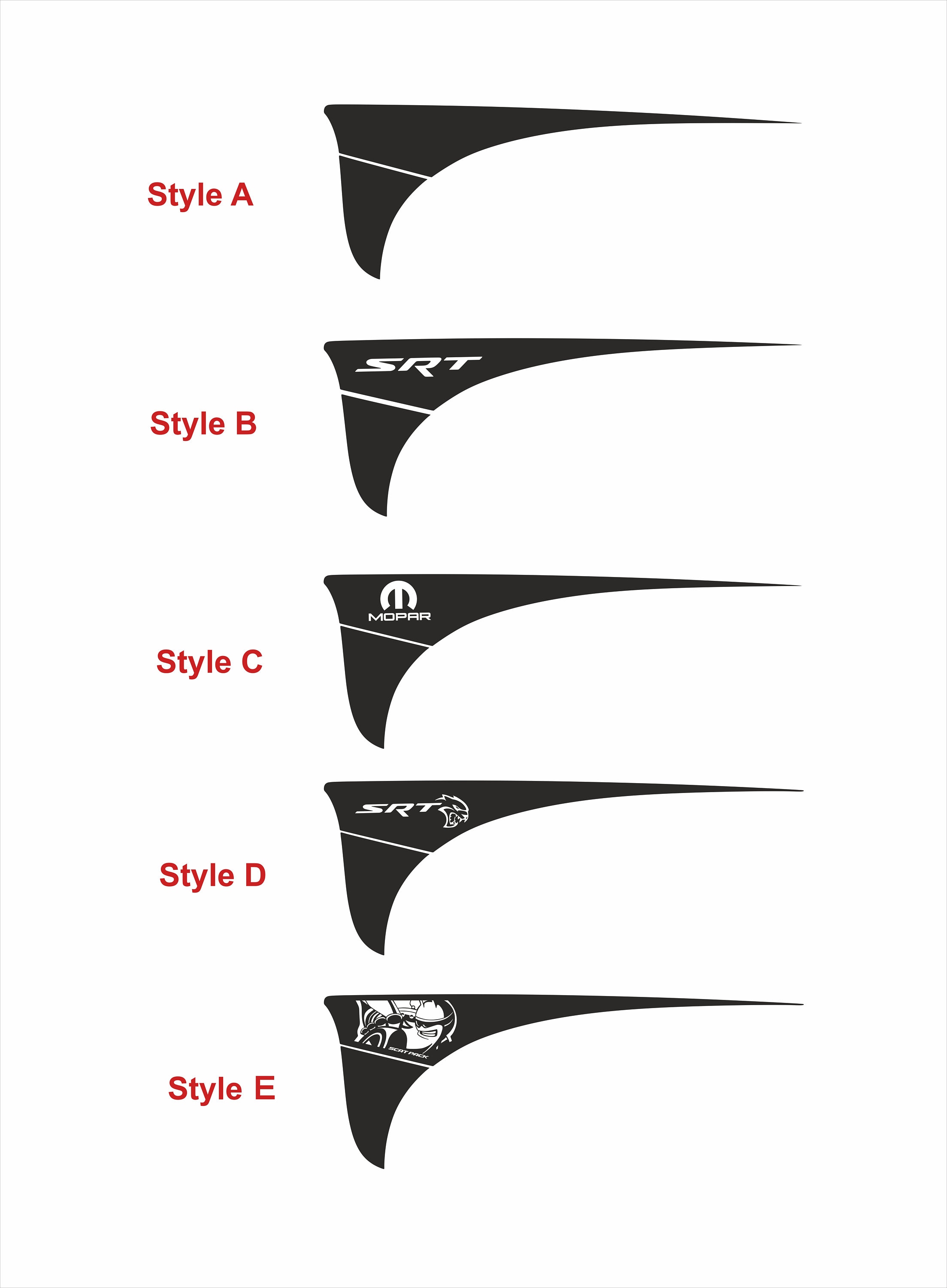 NEW CUSTOM TEXT Blank Rear Quarter Side Vinyl Stripes Fits Dodge ...