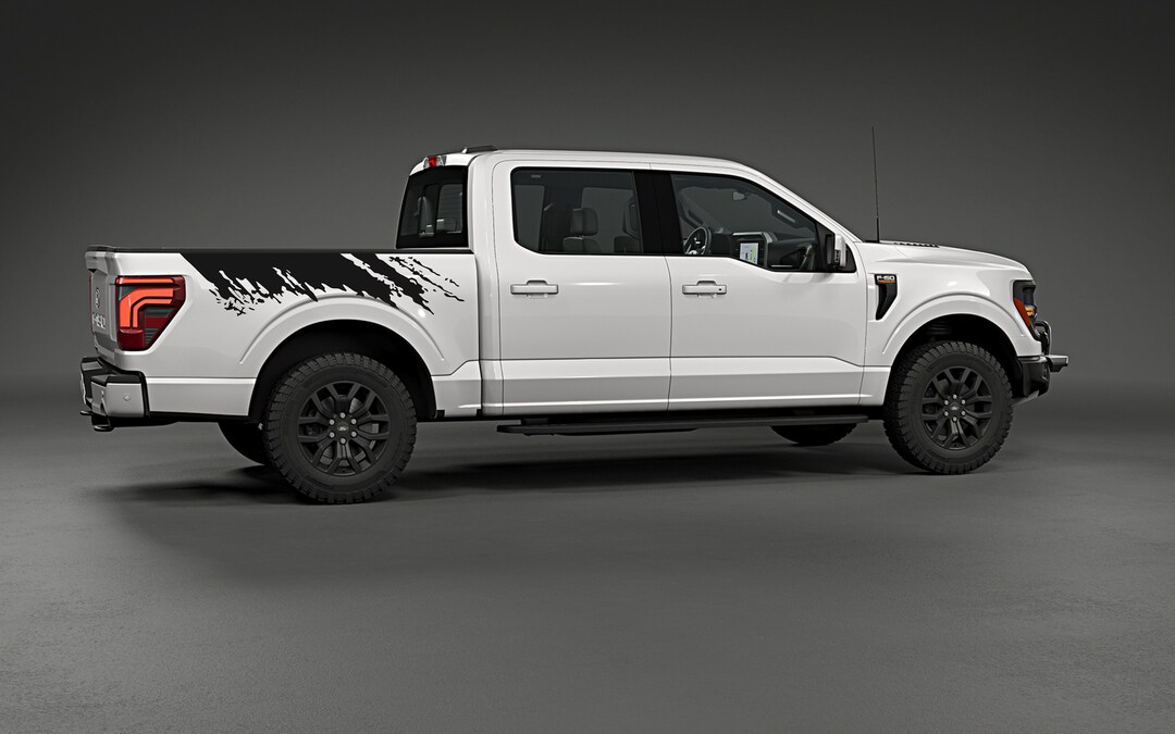 Side Rocker Panel Graphics Stripe Vinyl Decals Fits Ford F150 2021-2024 ...