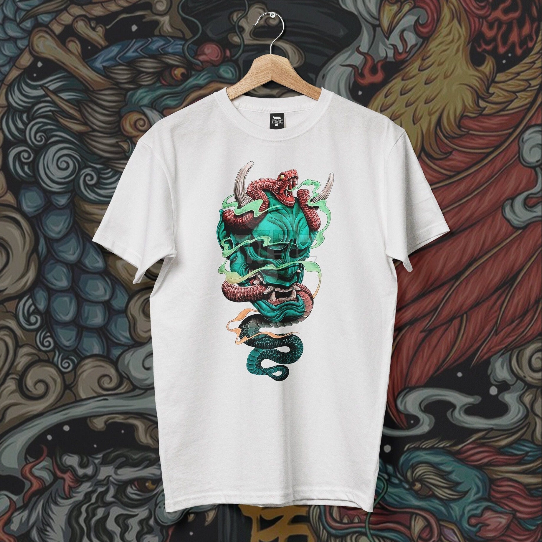 Oni Mask / Japan Shirt / Streetwear / Unisex / 100% Cutton. - Etsy