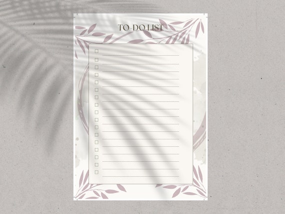 Soft Floral To-do List - Etsy
