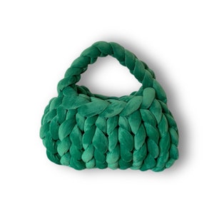 Handmade Velvet Chunky Knit Bag: Korean Style Mandu Purse - Etsy