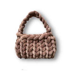 Handmade Velvet Chunky Knit Bag: Korean Style Mandu Purse - Etsy