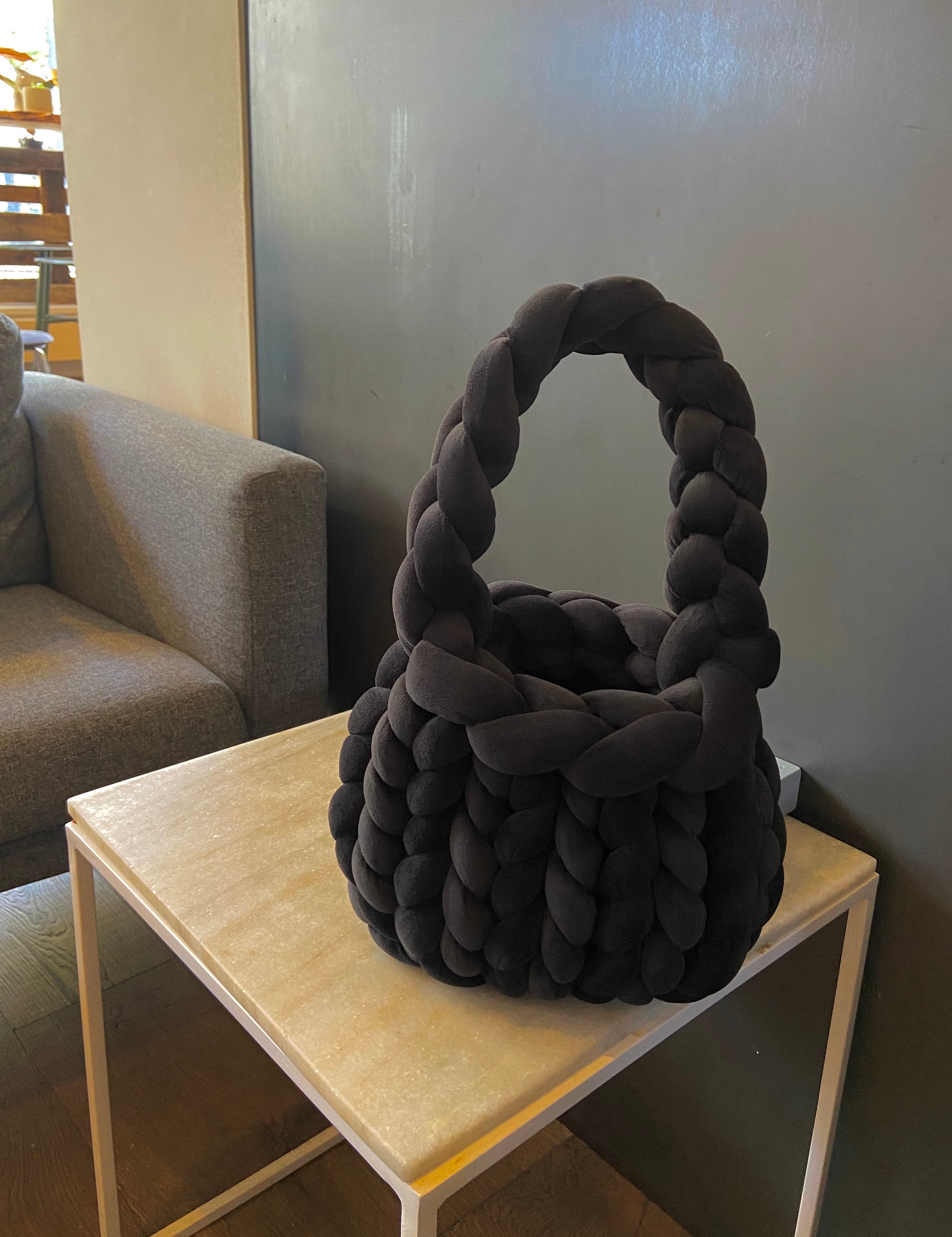 Handmade Velvet Chunky Knit Bag: Korean Style Mandu Purse - Etsy