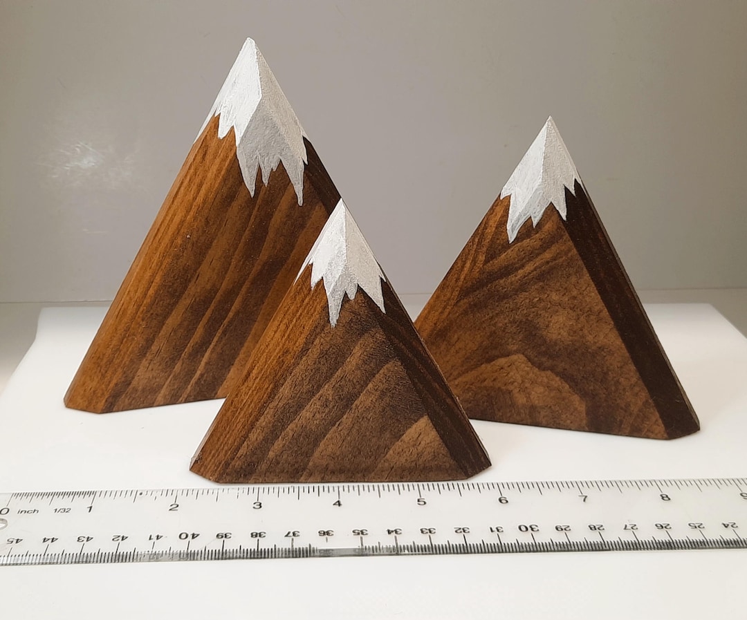 3 Pc. Mountains, Handmade Mountain Shelf Decor - Etsy