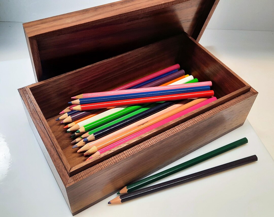 Special Walnut Art Box, Walnut Wooden Art Storage Box, Pencil Box ...