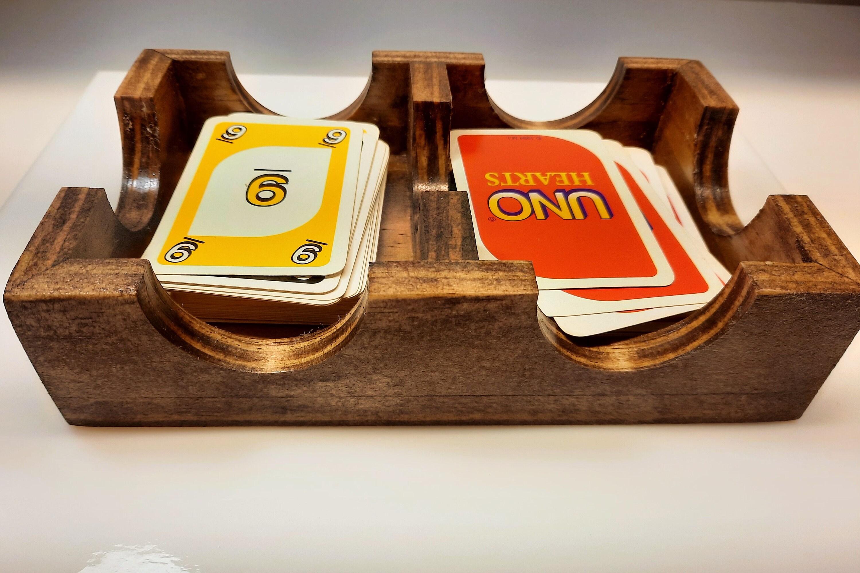 Card Tray, Playing Card Holder, Dark Finish Playing Card Tray, Handmade ...