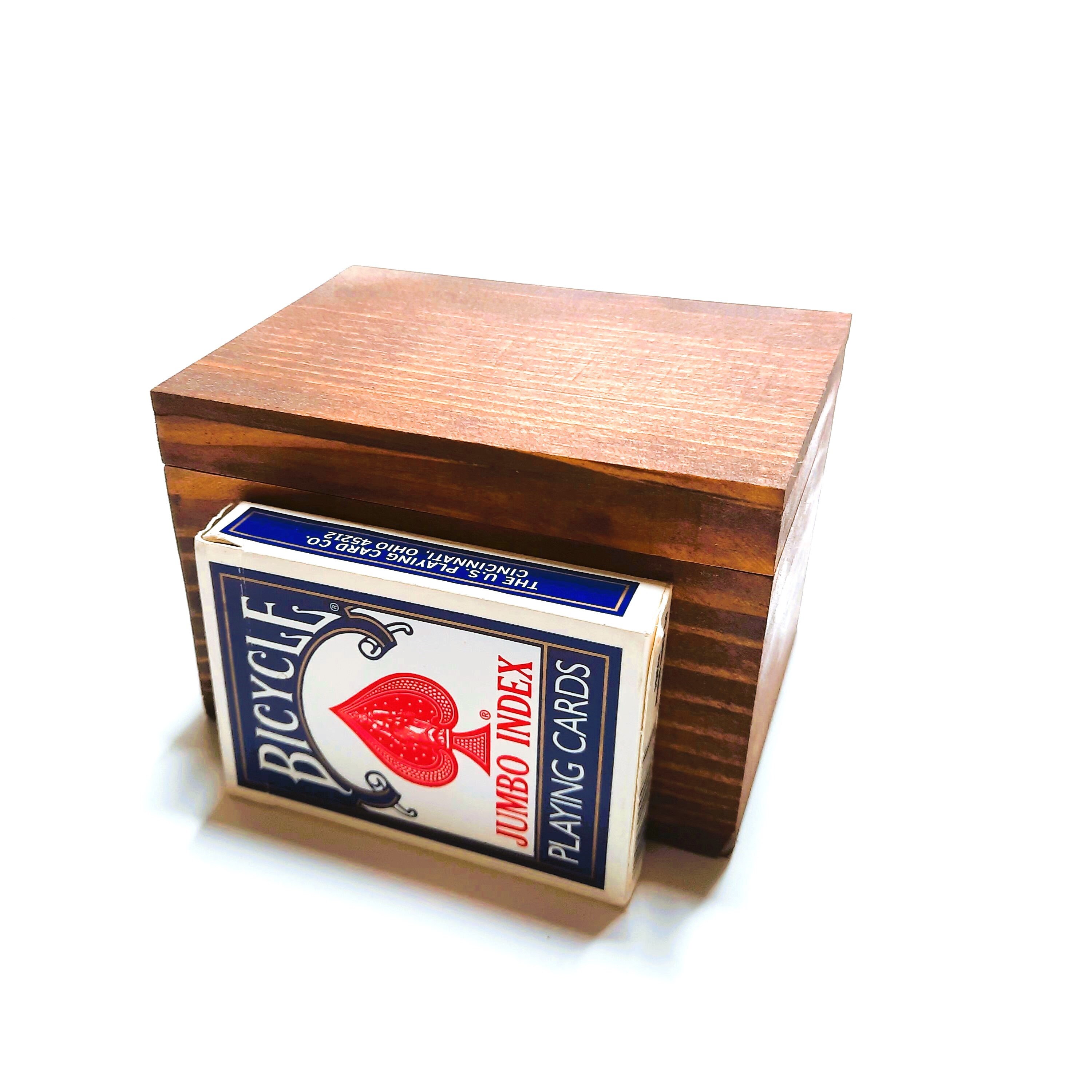 Playing Card Storage Box, Dark Finish, Multi Deck Card Storage Box ...