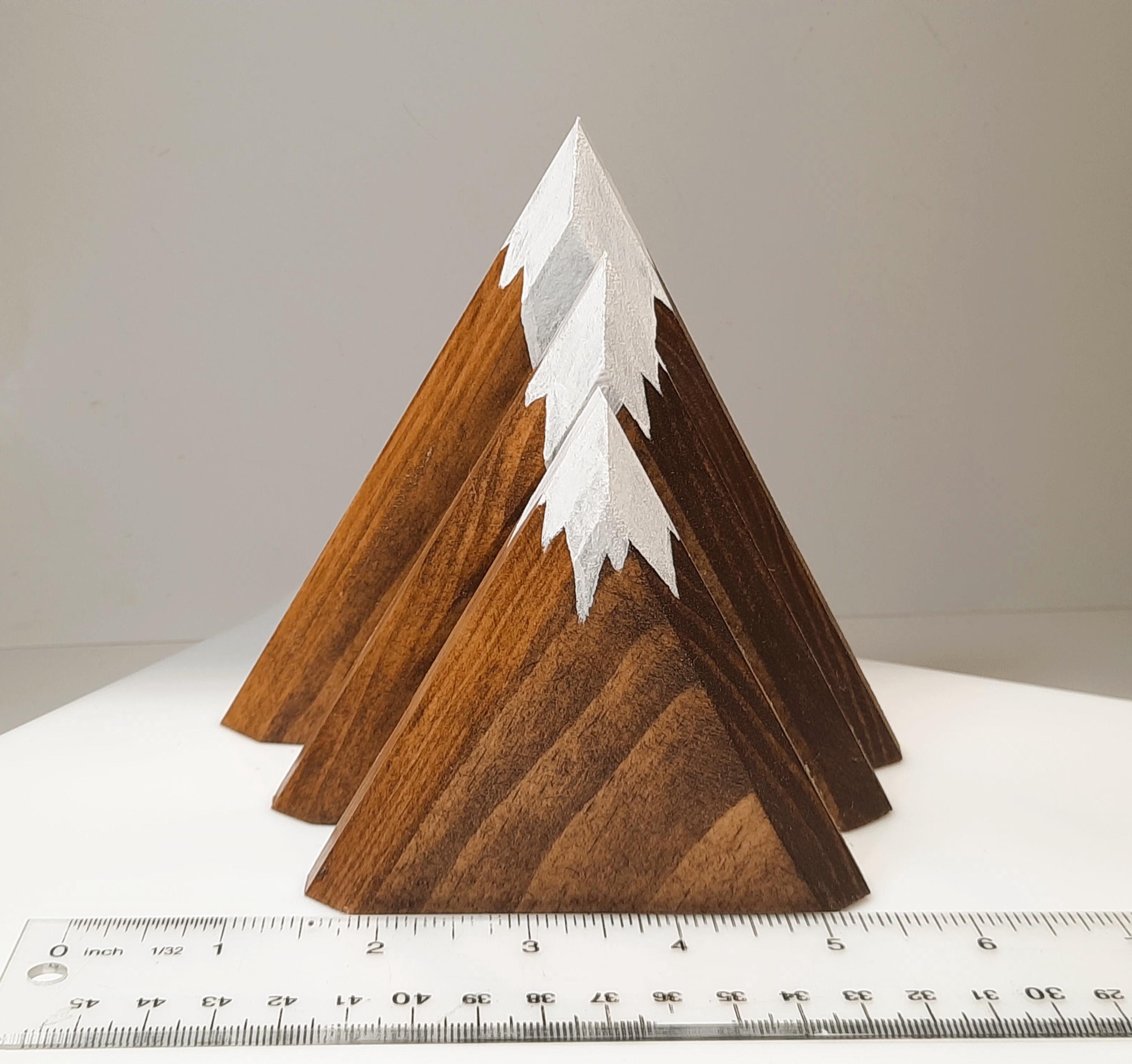3 Pc. Mountains, Handmade Mountain Shelf Decor - Etsy