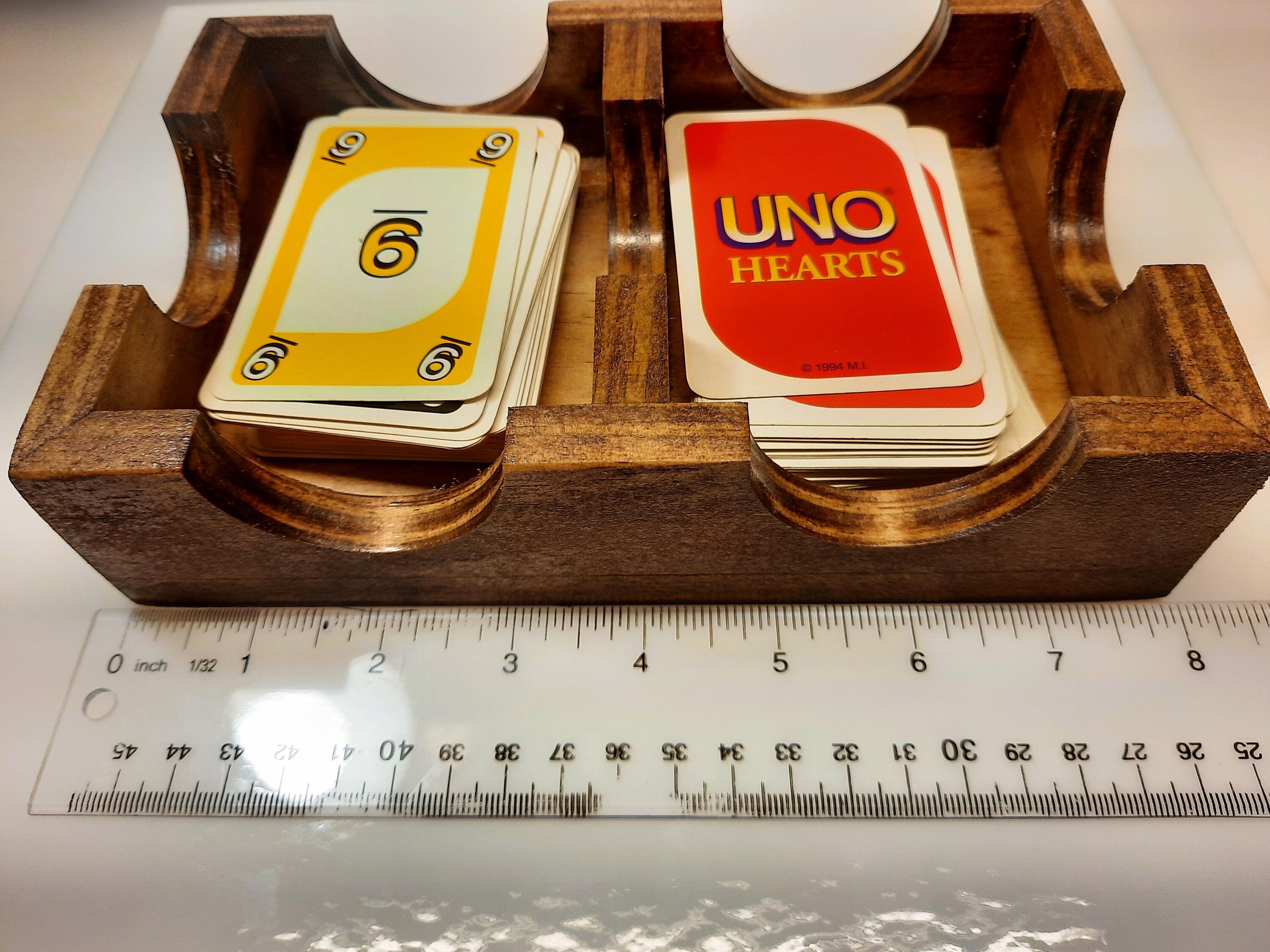 Card Tray, Playing Card Holder, Dark Finish Playing Card Tray, Handmade ...