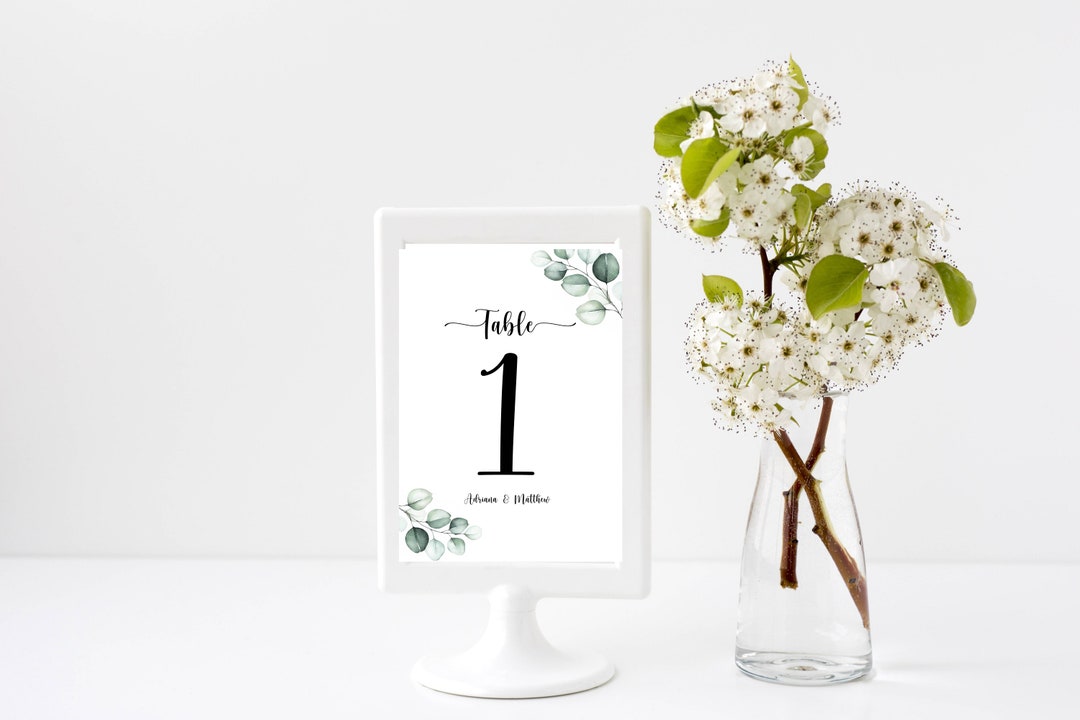 Wedding Table Numbers, Numbers 1-16, Printable Wedding, Wedding ...