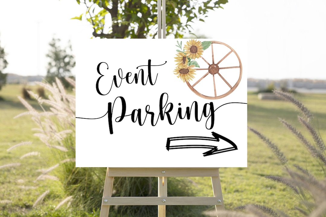 Event Parking Sign Template, Printable, Rustic, Western, DIY, Try ...