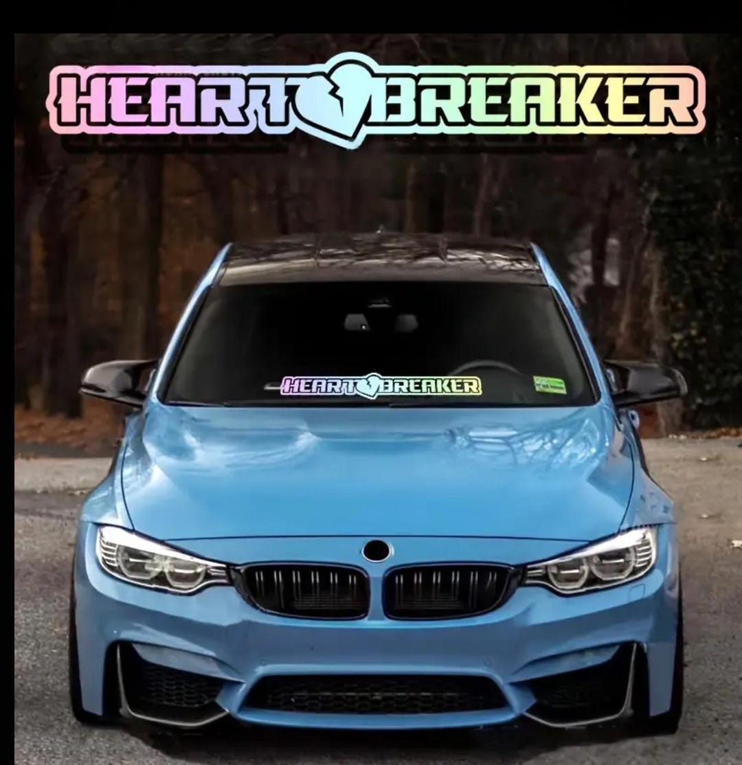 Heartbreaker Car Window Sticker all Colours & Sizes - Etsy