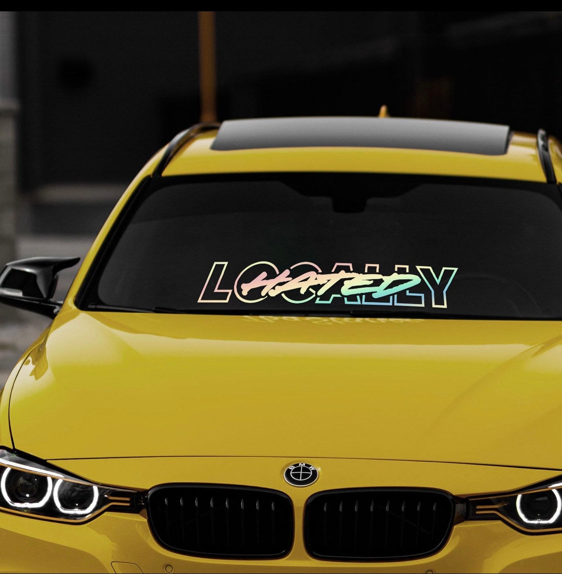 Locally Hated Car Window Sticker all Colours & Sizes - Etsy