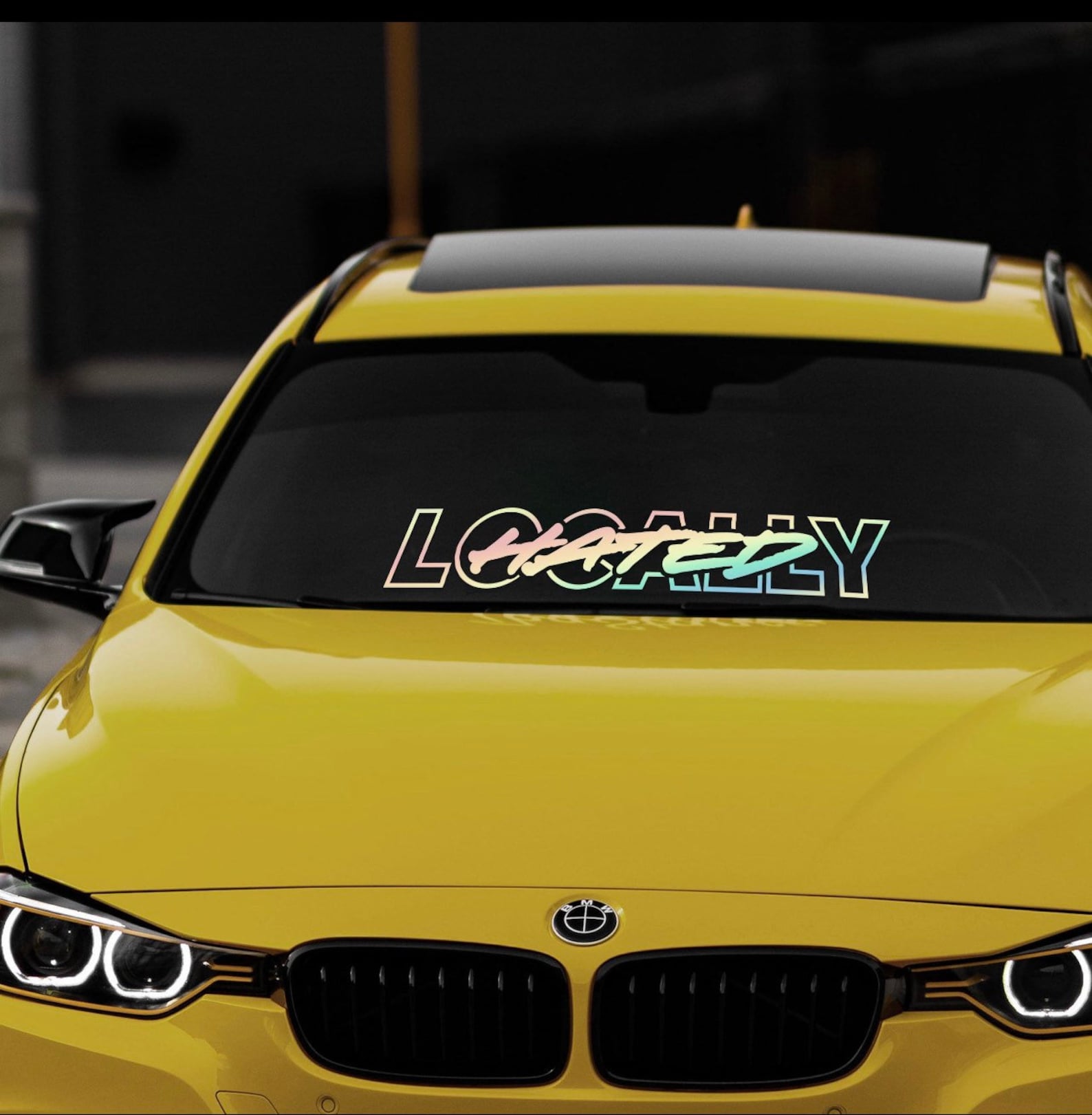 Locally Hated Car Window Sticker all Colours & Sizes - Etsy