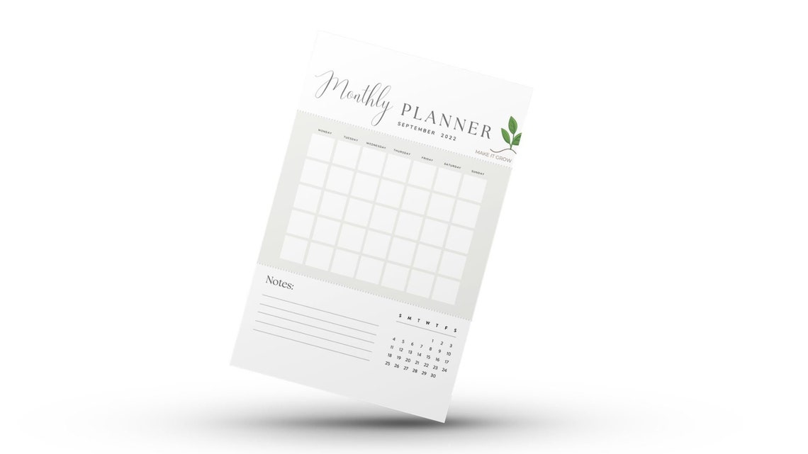 September Monthly Planner Printable, Instant Download, Printable ...