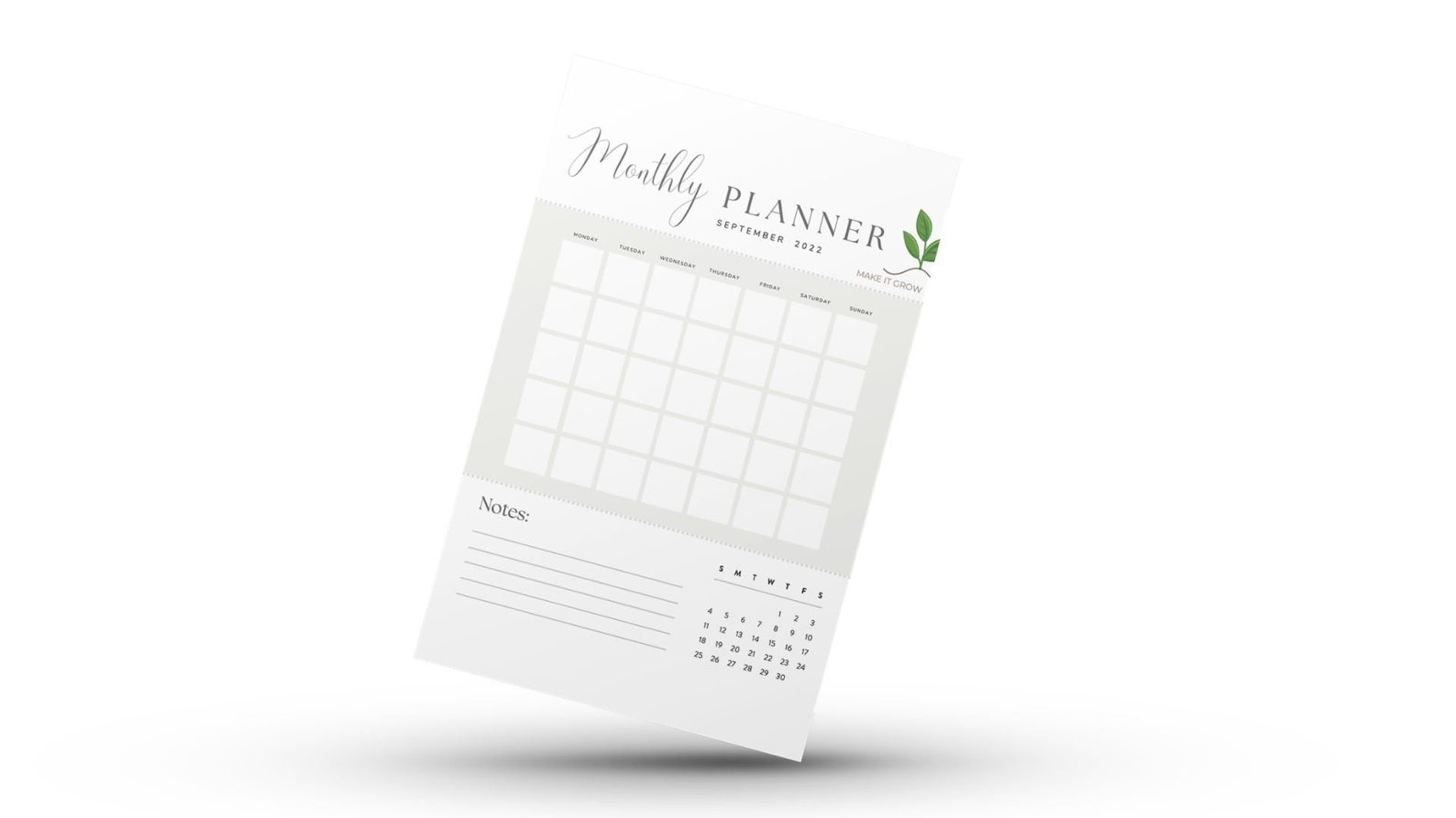 September Monthly Planner Printable, Instant Download, Printable ...