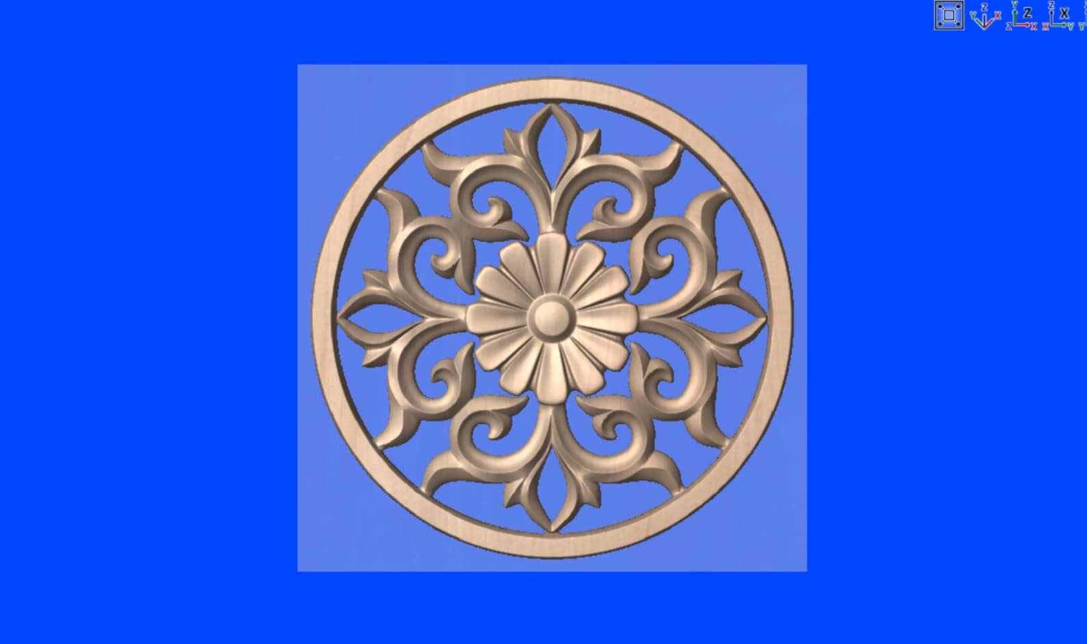 Elegant Flower Applique CNC STL 3D Relief File - Etsy