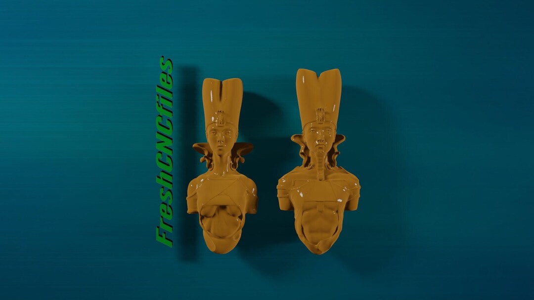 Egyptian Pharaohs | CNC 3D Relief File STL - King and Queen - Etsy