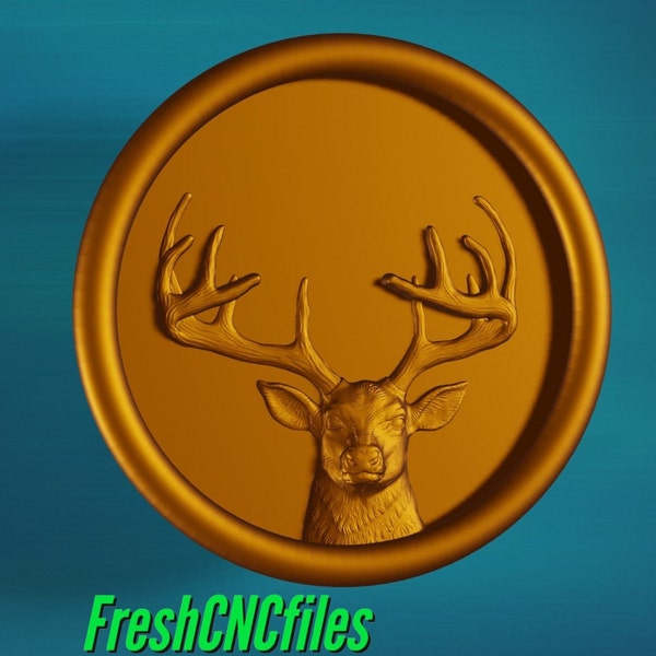 Deer Head Cnc Stl Etsy