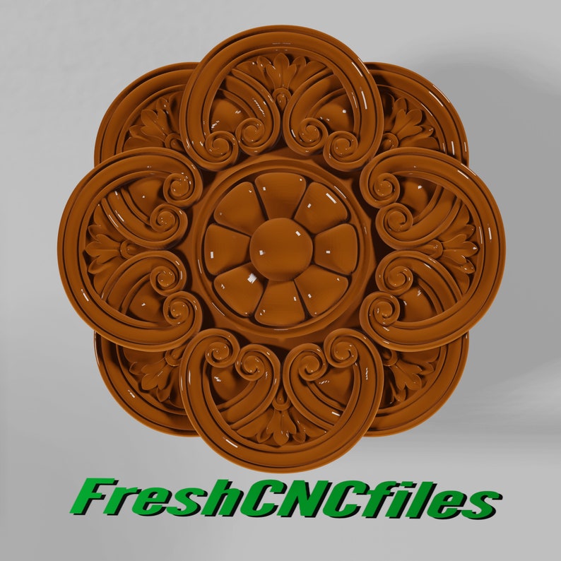 Onlay Flower Applique CNC STL 3D Relief File - Etsy