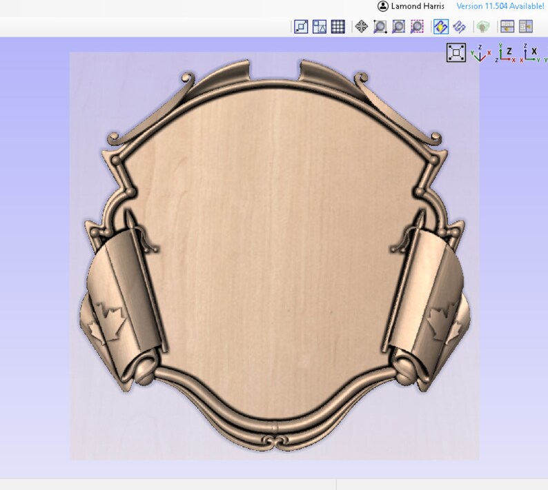 Plaque Canadian Blank CNC 3D Relief File STL - Etsy