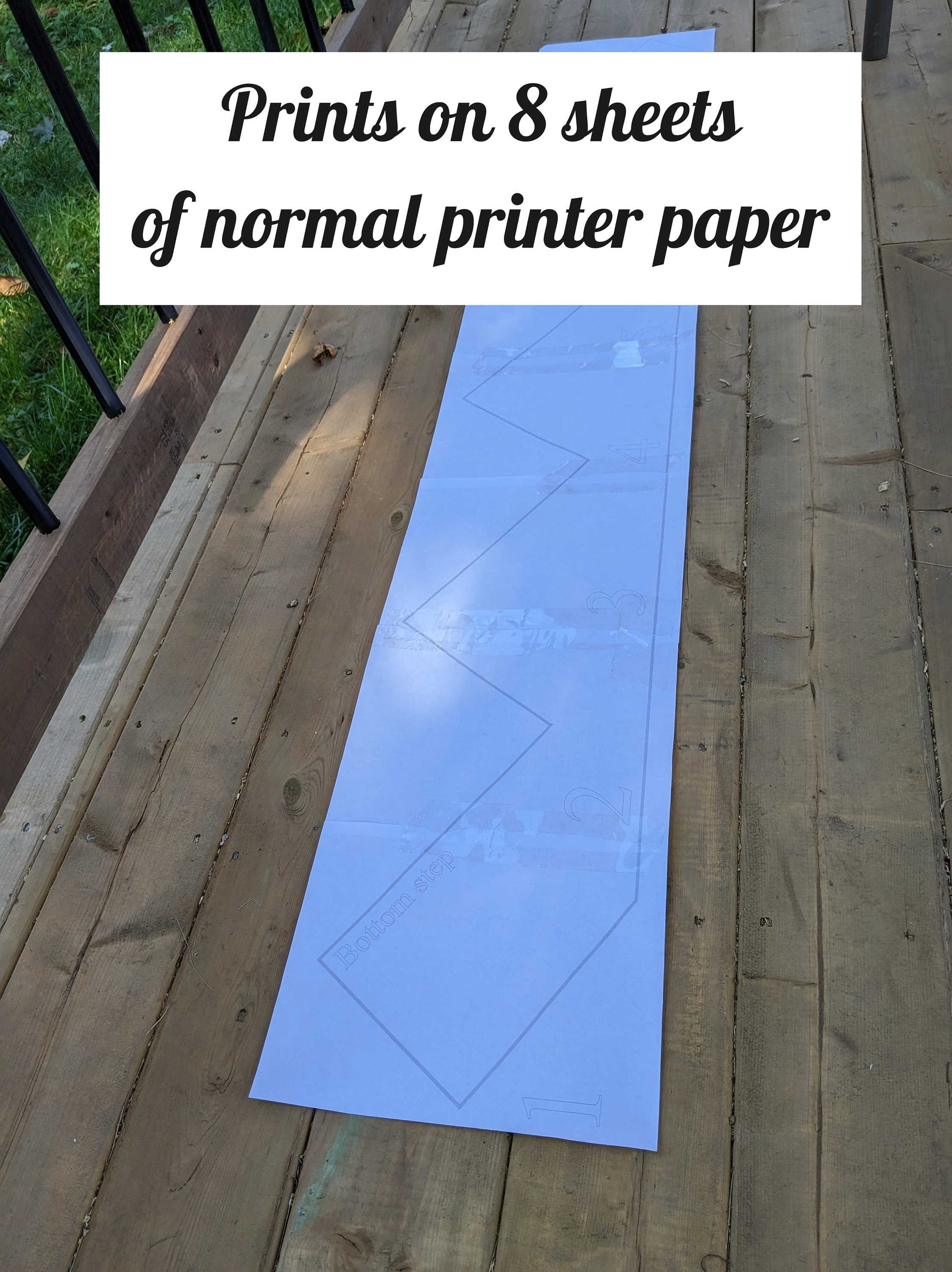 Stair Stringer Template | Five (5) Steps for 2x10 Lumber - Etsy