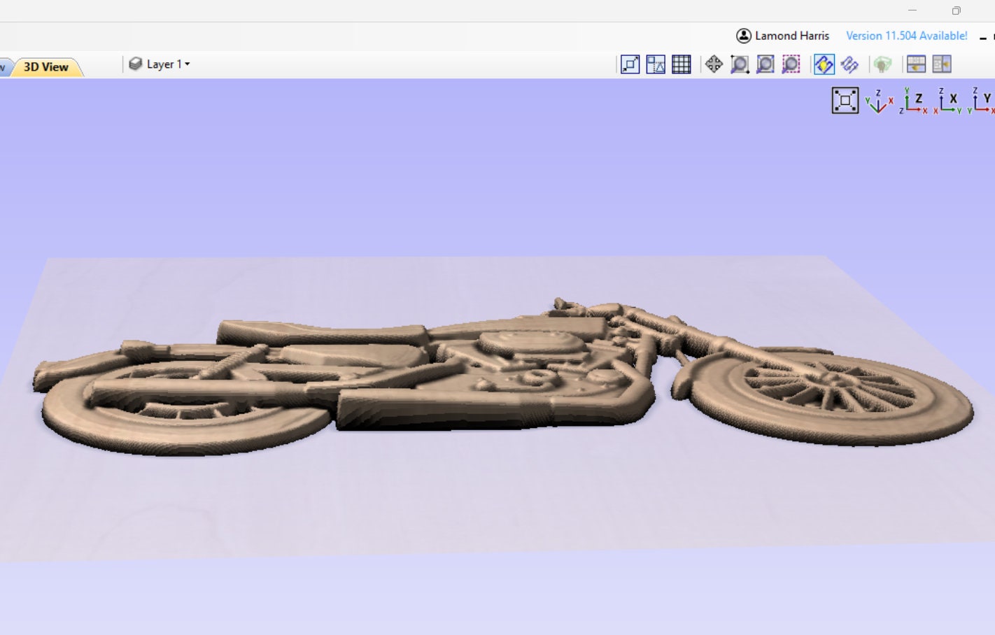 Motorcycle CNC 3D Relief File STL - Etsy