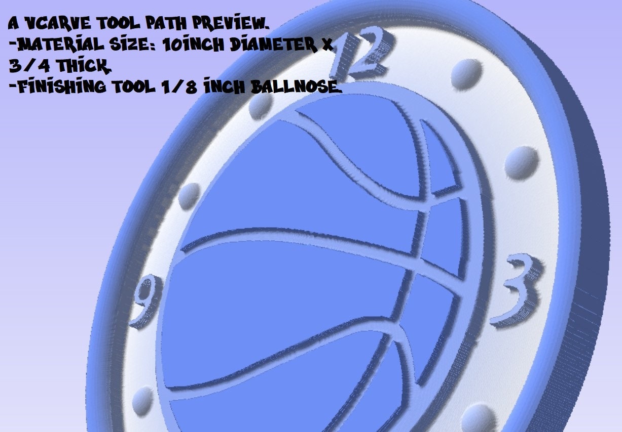 Basketball Clock | CNC 3D Relief File STL - Etsy