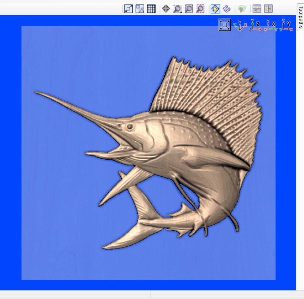 Swordfish | CNC 3D Relief File STL for Router Machine - Etsy