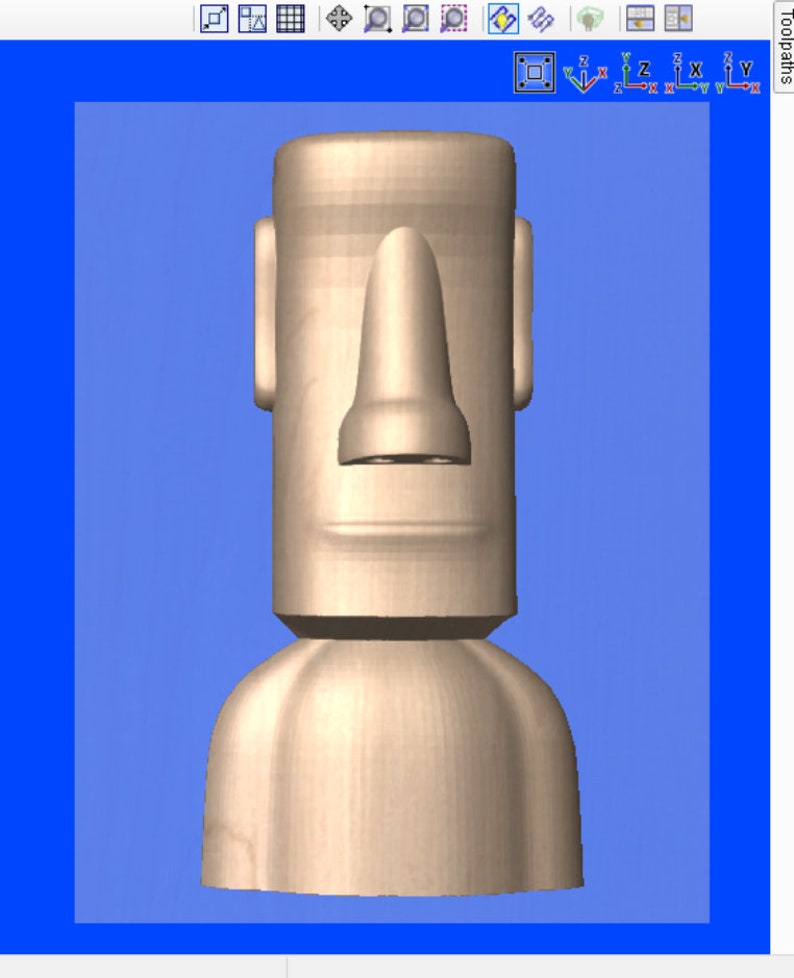 Moai Easter Island CNC 3D Relief File STL - Etsy