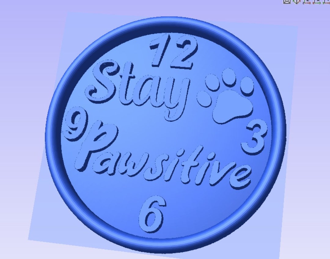 Stay Positive Clock | CNC 3D Relief File STL - Etsy