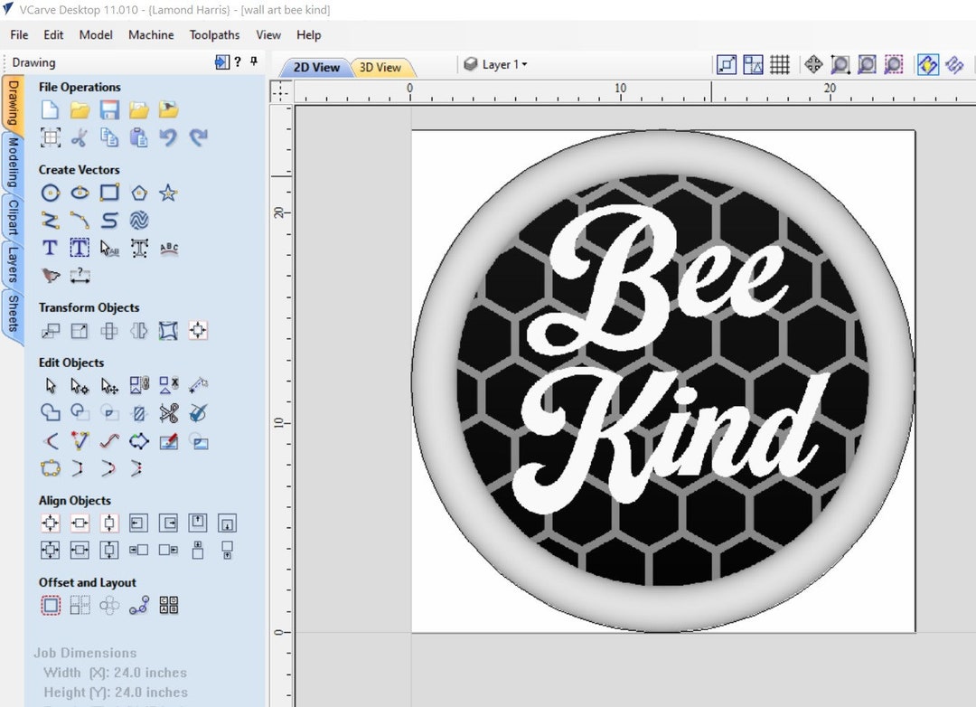 Honeycomb Wall Art | CNC 3D Relief File STL - Etsy