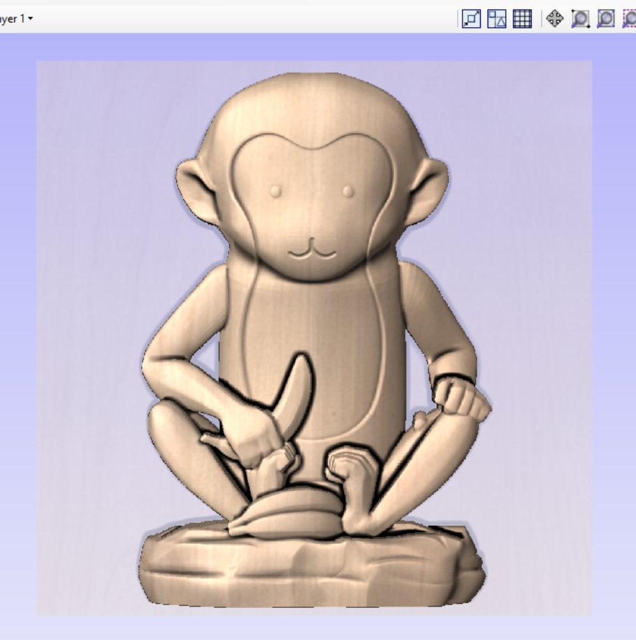 Monkey | CNC 3D Relief File STL - Etsy