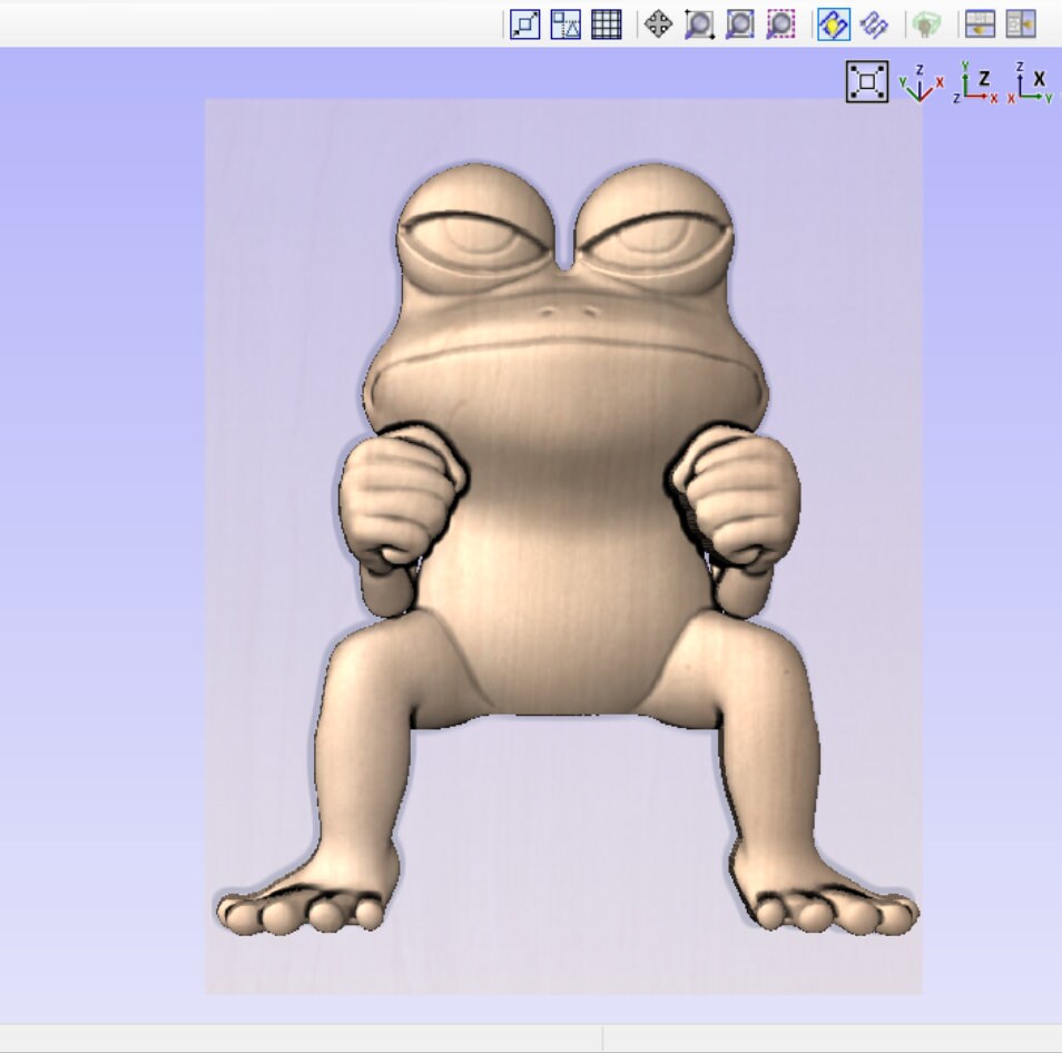 Frog CNC 3D Relief File STL - Etsy