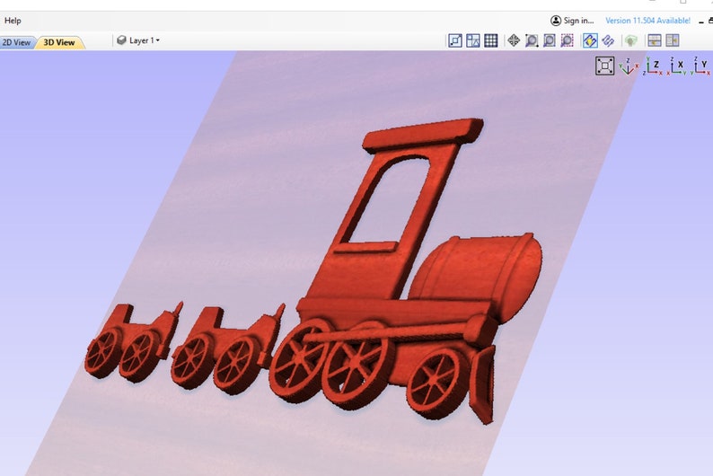 Toy Train CNC 3D Relief File STL - Etsy